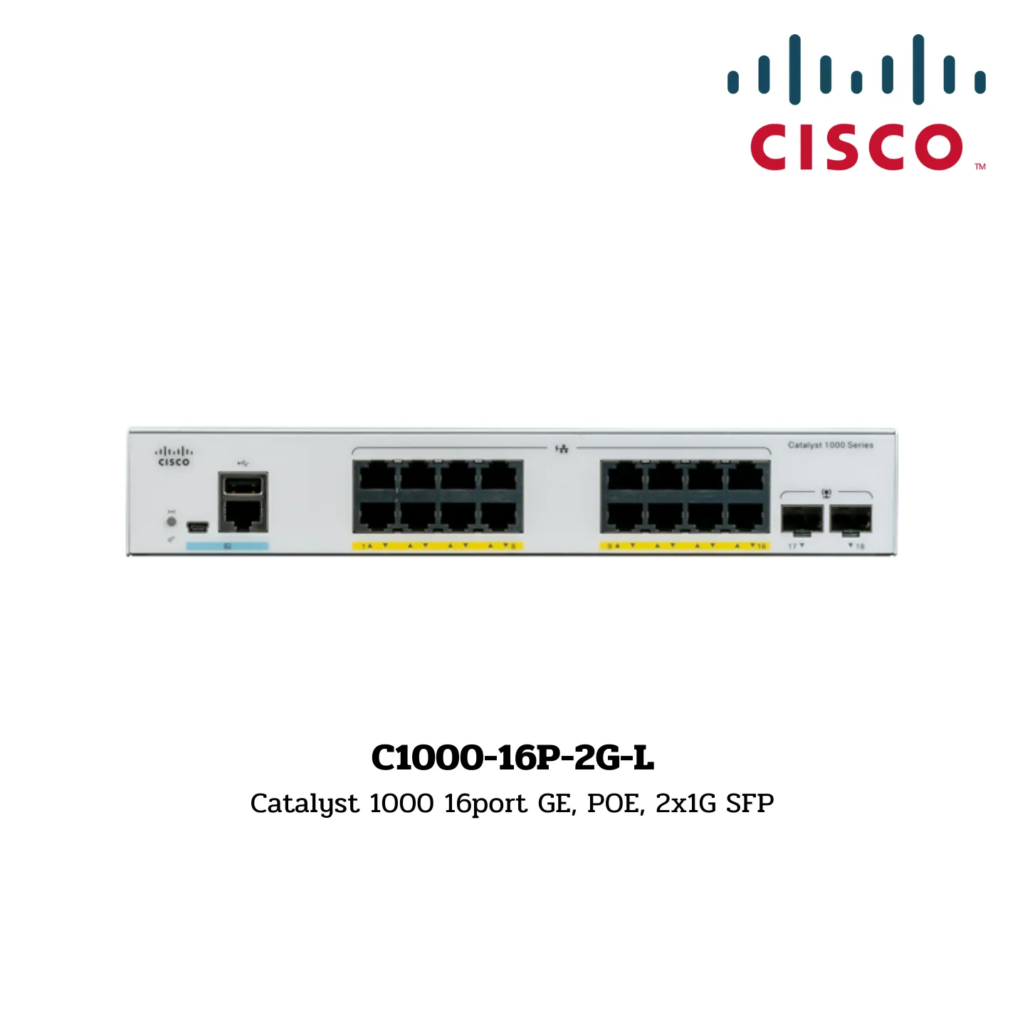 Switch Cisco Catalyst รุ่น C1000-16P-2G-L - Plantdigi