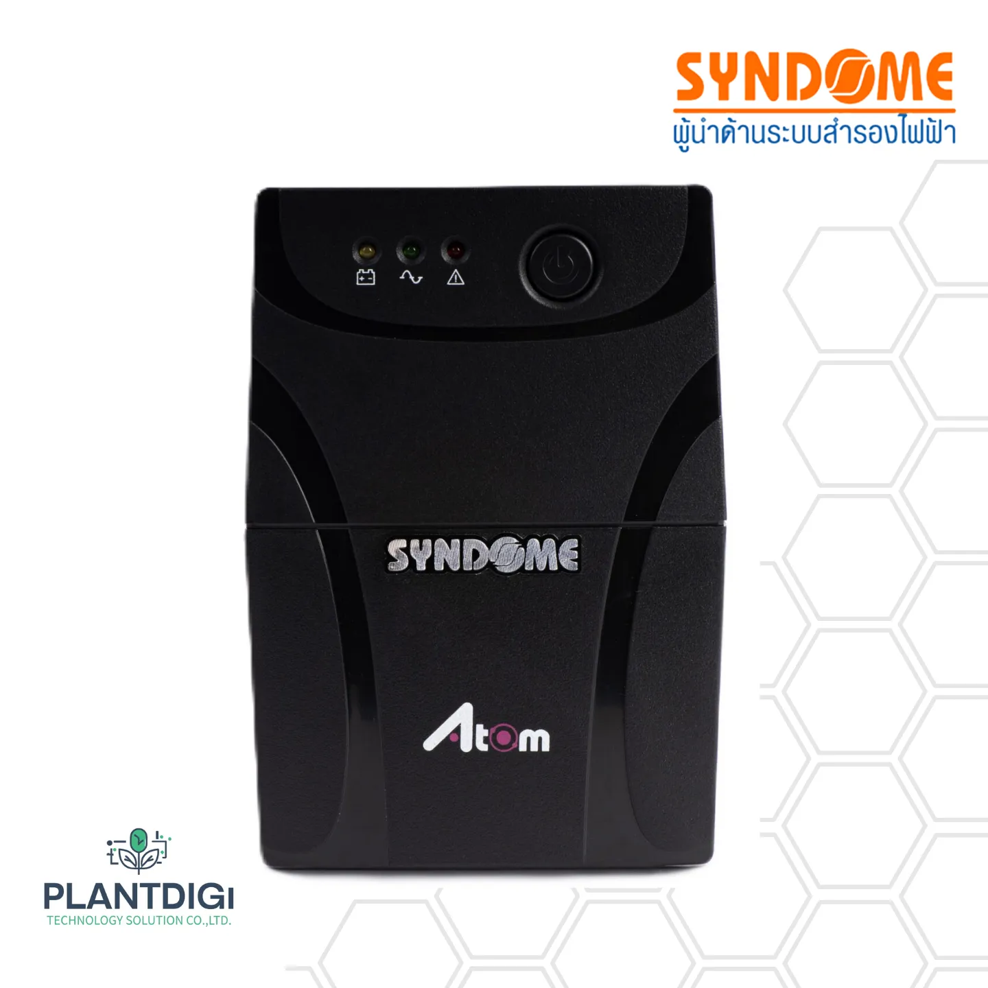 เครื่องสำรองไฟ Syndome ATOM-800I-LED (800VA/480Watt) - Plantdigi